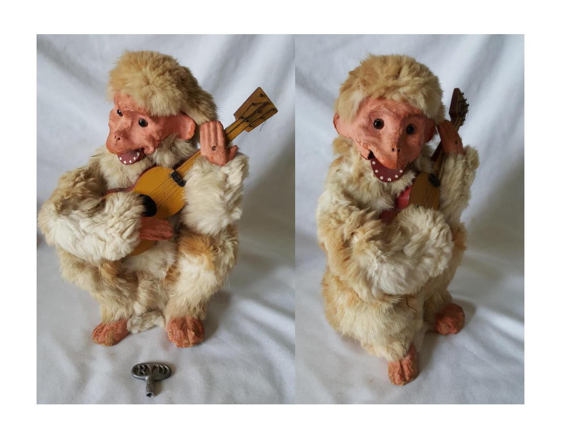 Roullet & Decamps Monkey Automaton Guitarist - Unique Auctions